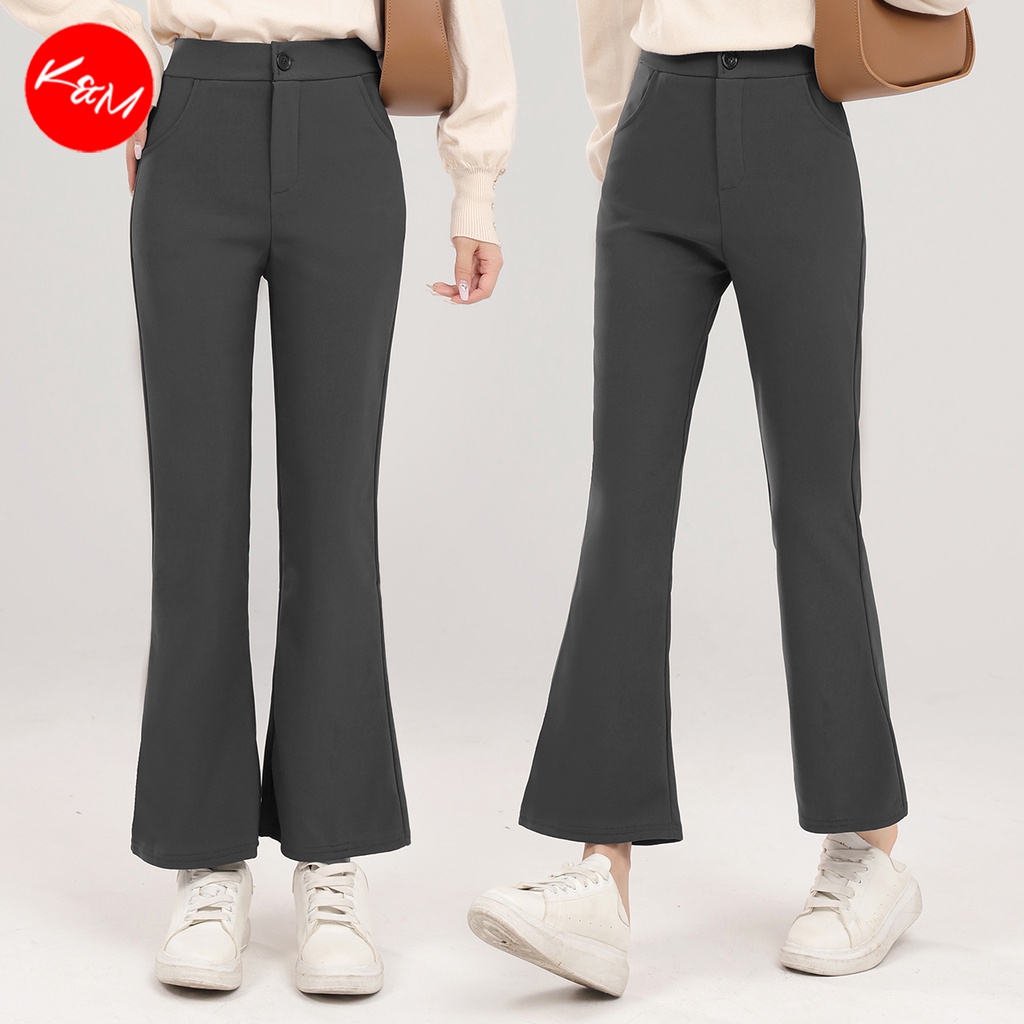 KM Elastic Bootcut Women Pants Seluar Bootcut Perempuan [P4744 ...