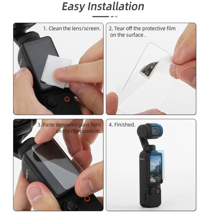 Lens Screen Protection Film Tempered Glass Films HD For DJI Osmo Pocket ...