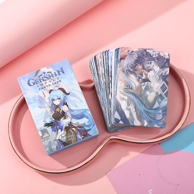 Genshin Impact Collectible Card Set 50pcs per box Cards 3 inch Furina ...
