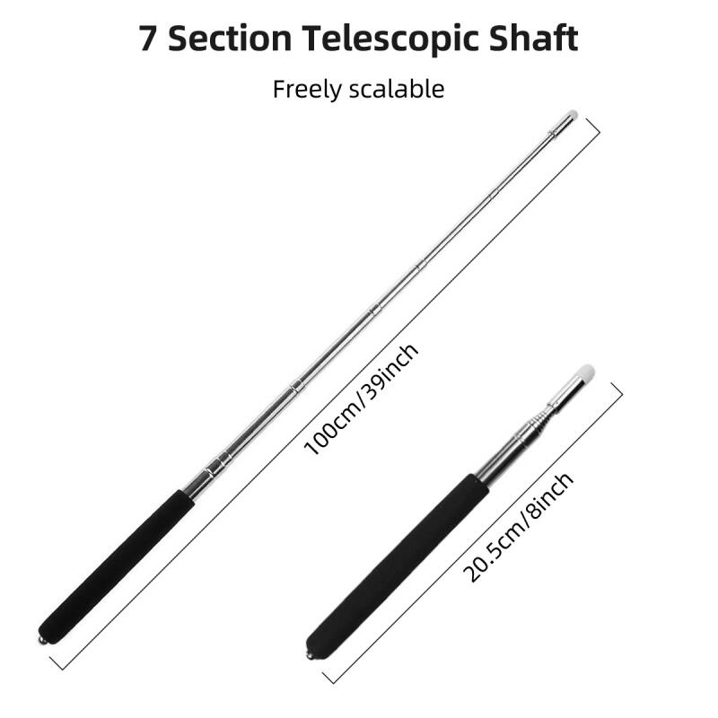 Telescopic Felt Nib Touch Screen Pointer Pen Stainless Steel Teacher ...