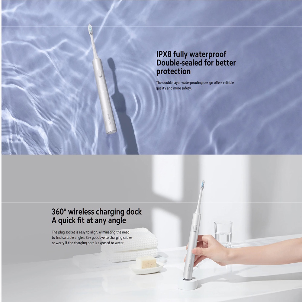 Xiaomi Mijia Electric Toothbrush T302 Rechargeable IPX8 MES608 | Shopee Malaysia