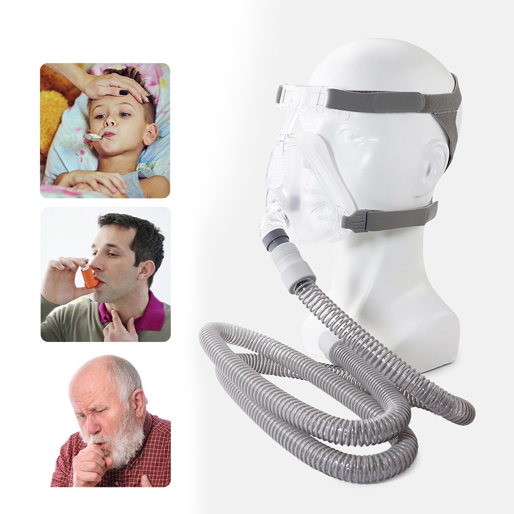 Reusable CPAP Full Face Mask Auto CPAP BiPAP Accessories with Headgear ...