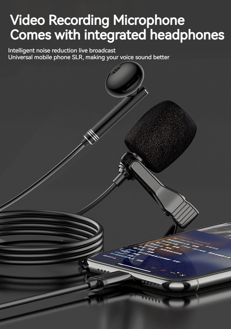 Lavalier microphone wired headset microphone online class K singer ...