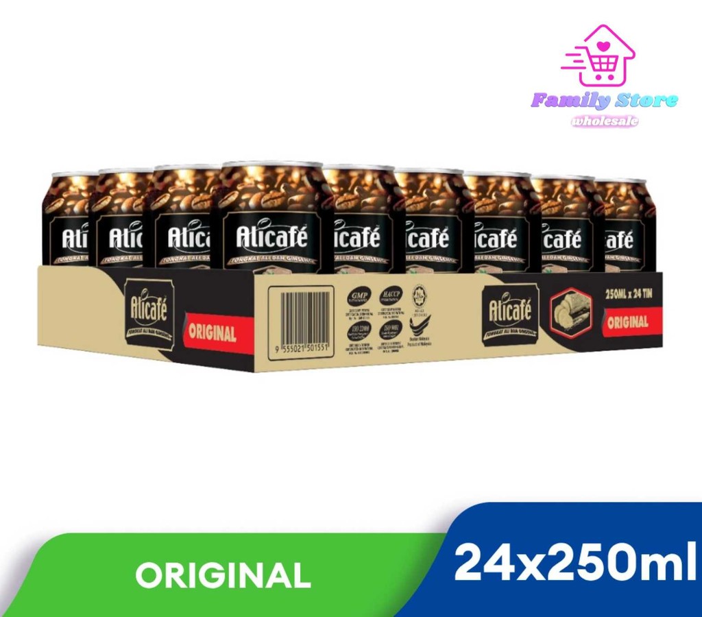 Alicafe Tongkat Ali & Ginseng Original (250ml X 24 Cans) | Shopee Malaysia