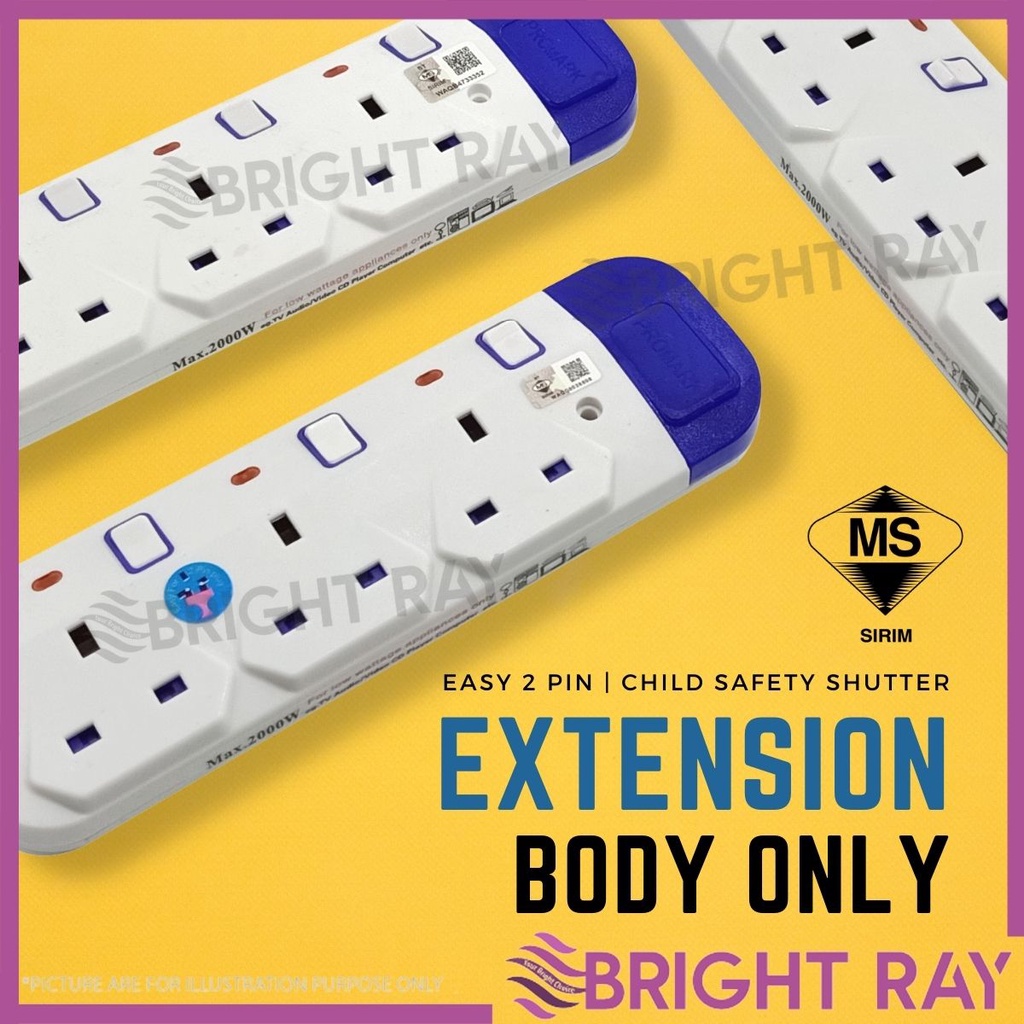 Sirim Socket Body Only Trailing Socket Only 3 4 5 Way Trailing Extension Socket Extension Diy