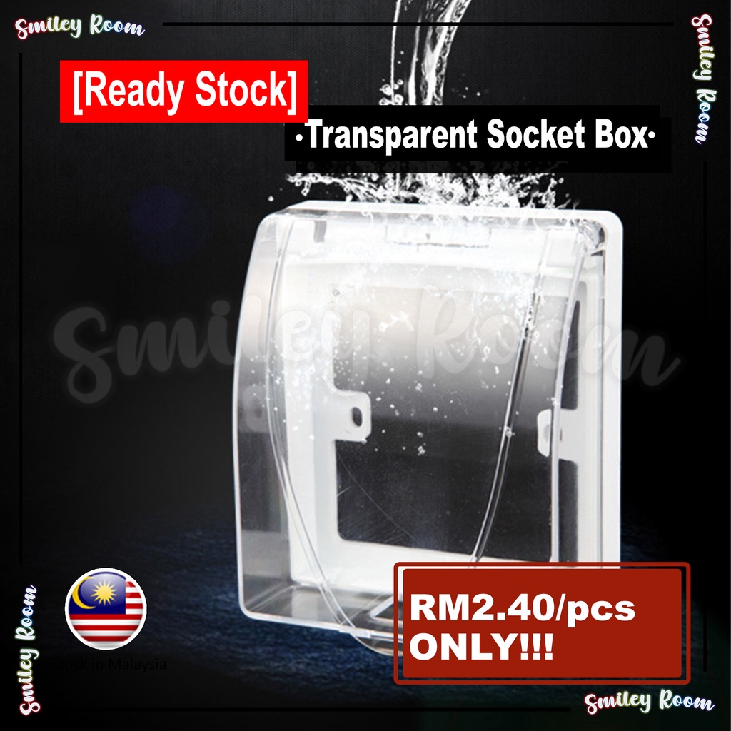 [Ready Stock] Transparent Socket Box 透明插座防水盒 Kotak Perlindungan Soket ...