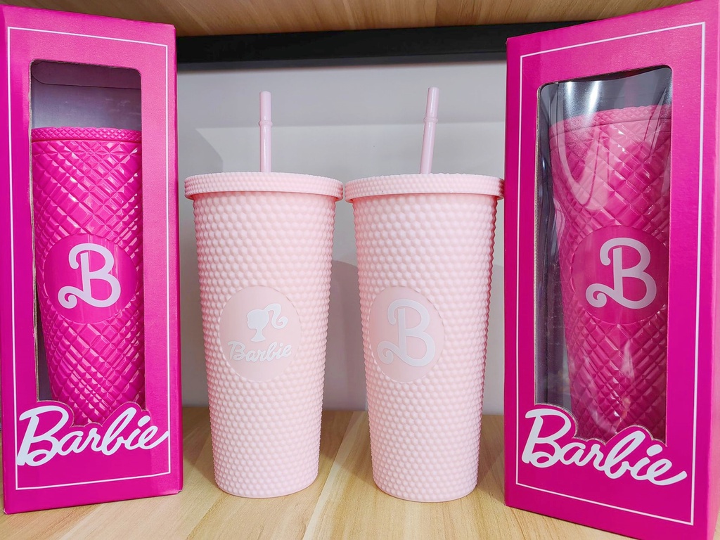 【READY STOCK】710ml Barbie Cup Bling Pink Tumbler Acrylic Cold Cup ...