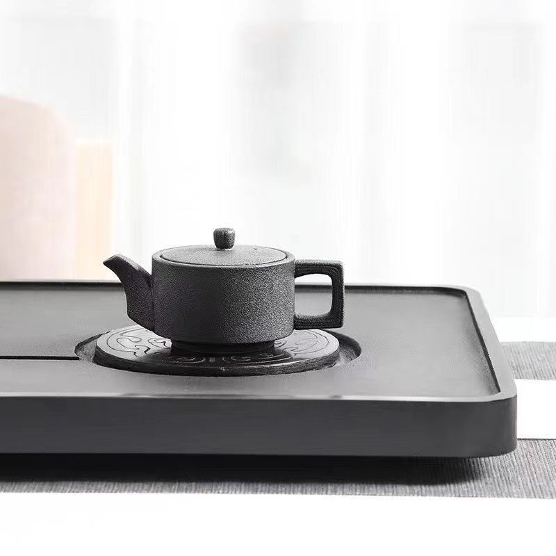 Natural Whole Black Gold Stone Tea Tray Household Integrated Simple ...