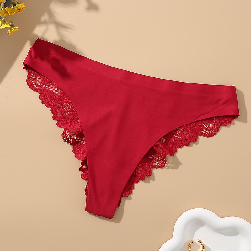 Cinvik Women Panties Breathable Ice Silk Seamless Elegant Sexy Panty