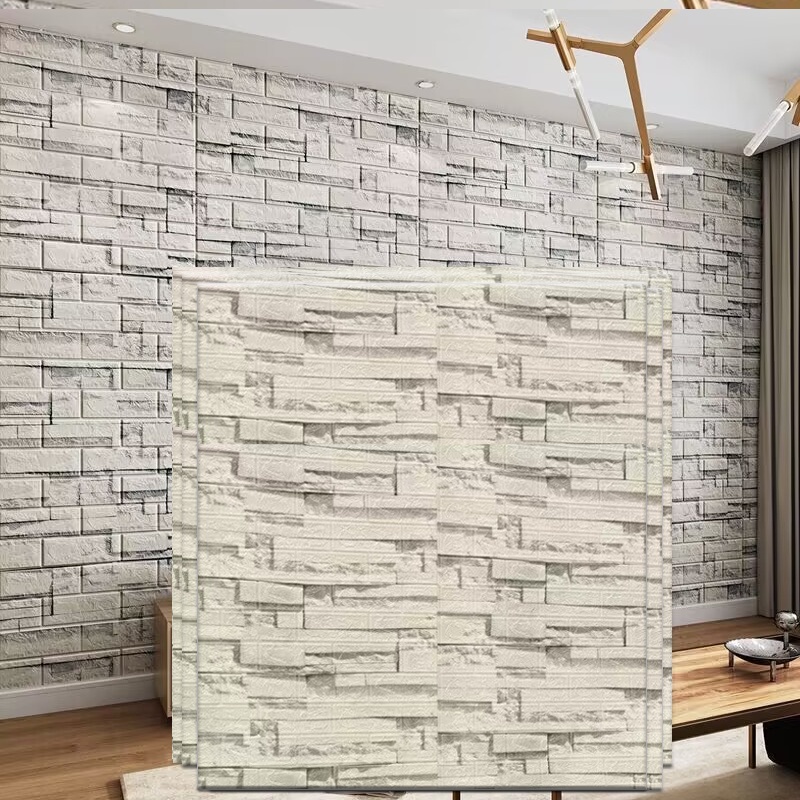 BIG SIZE Sticky Wall paper Adhesive Wall Decor Brick Design 3D Foam ...
