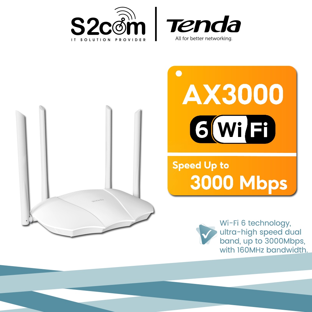 Tenda TX9 AX3000 WiFi 6 Ultra-High Speed Dual Band Gigabit Wireless ...