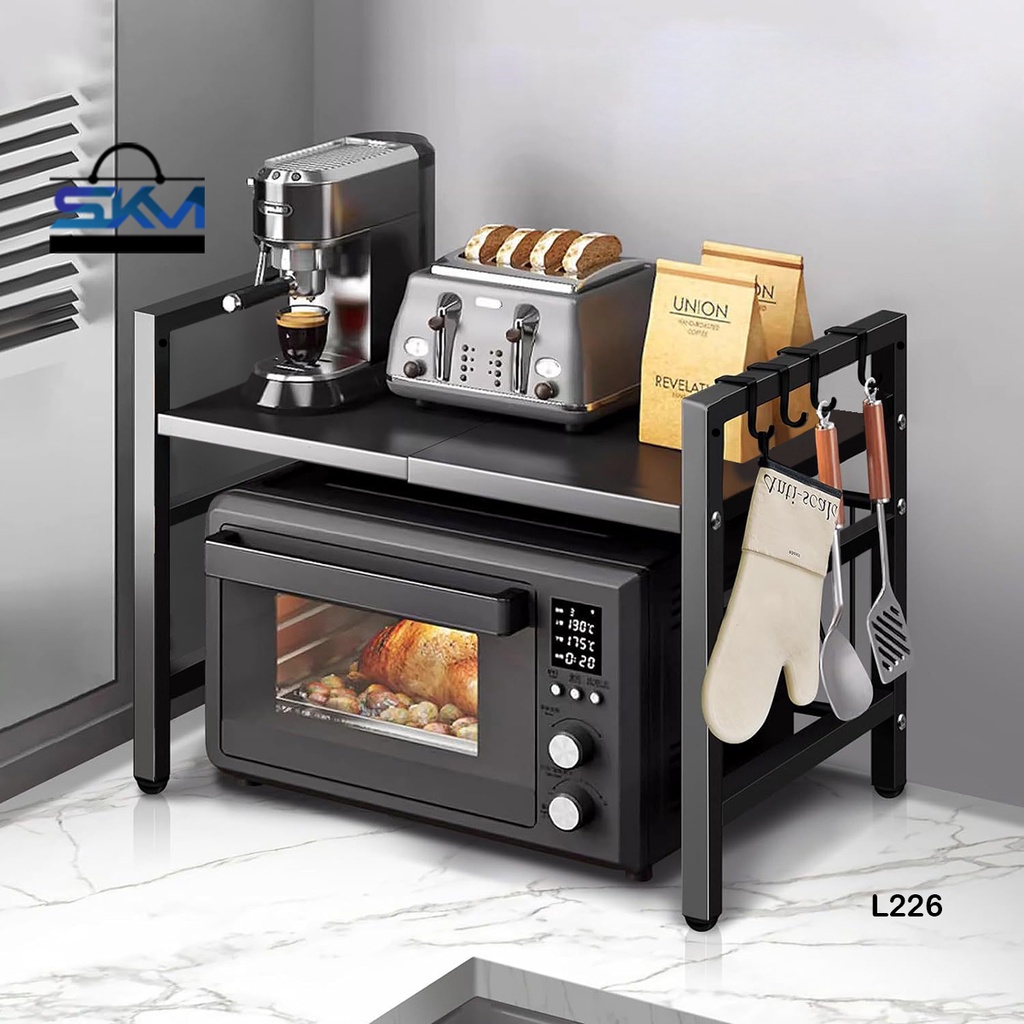 SKM Expandable Microwave Oven Rack Kitchen Storage Rak Ketuhar L226 ...