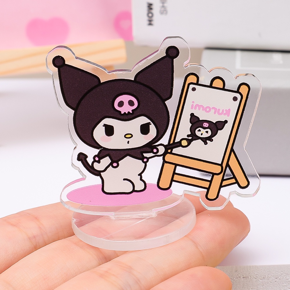 Mini Acrylic Stand Model Plate Desk Decor Kawaii Sanrio Pom Pom Purin ...