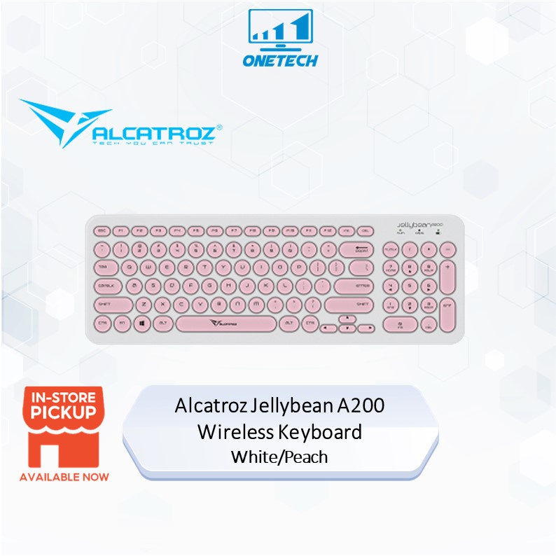 Alcatroz JellyBean A200 Wireless Keyboard / U200 Wired Keyboard / Peach ...