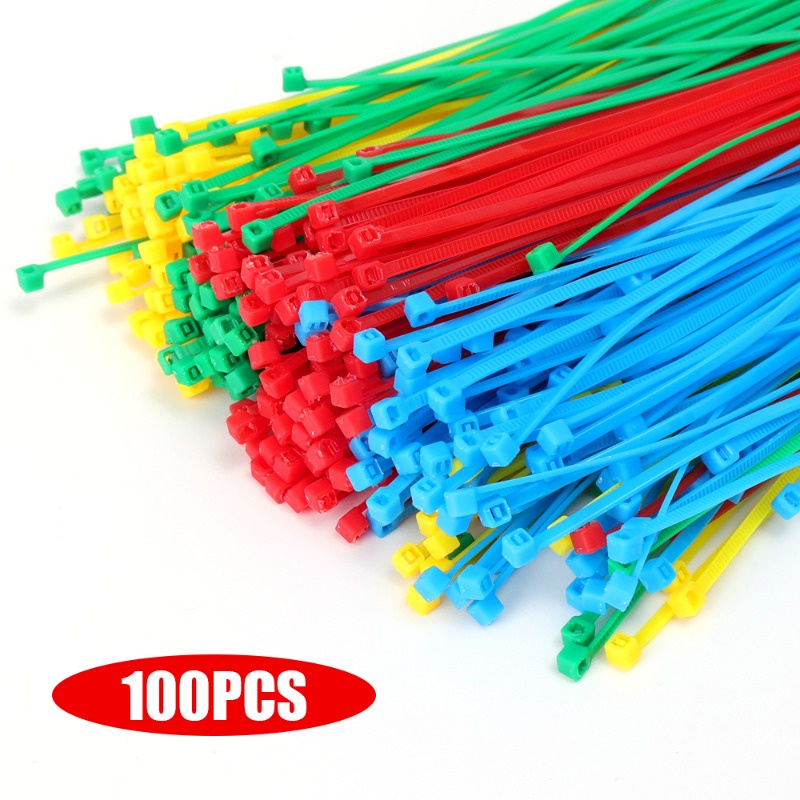 100Pcs Plastic Loop Ties Markers Cable Tag Wire Organizer / Anti-slip ...