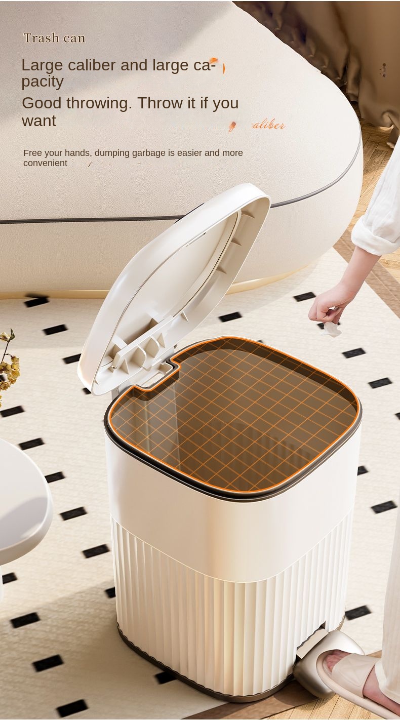 Nordic Style Large-Capacity Foot-operated Toilet Paper Basket Trash Can ...