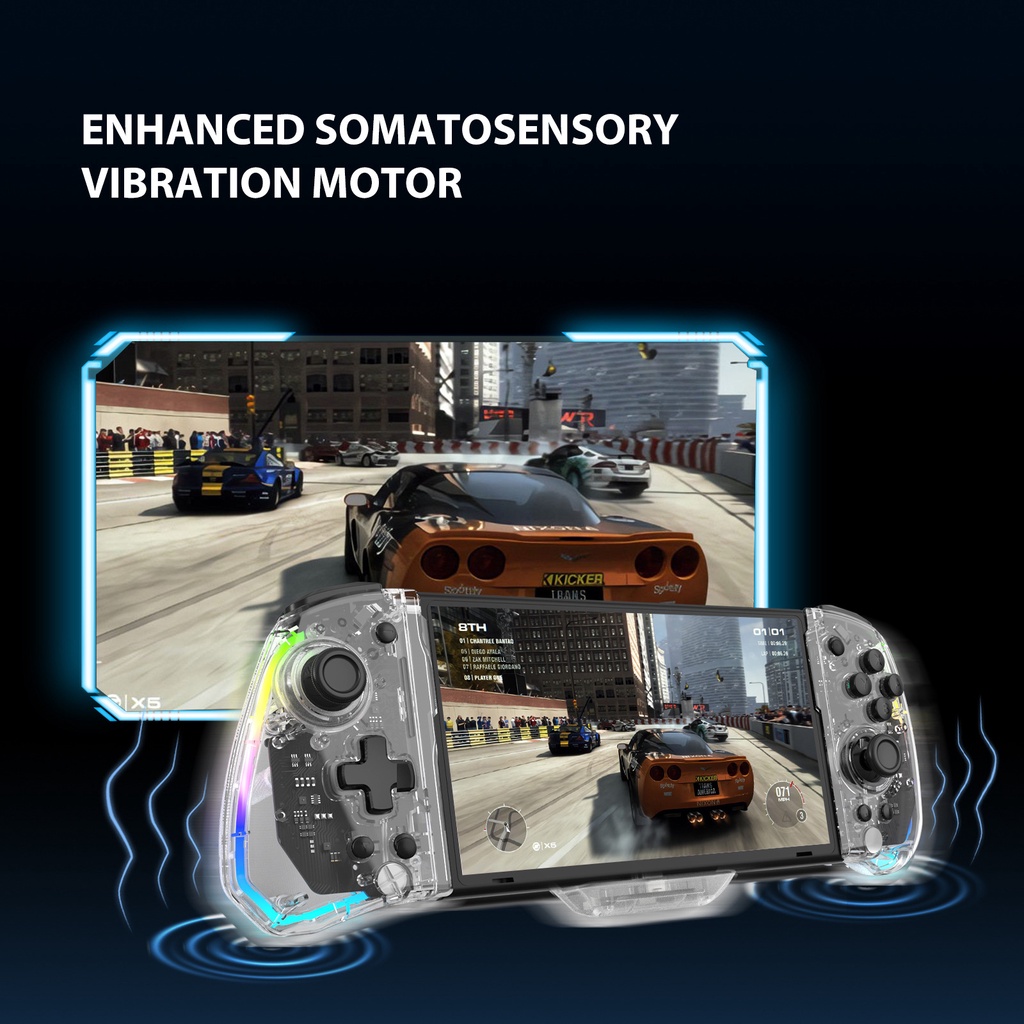 NEW YS45 Pro Controller For Nintendo Switch RGB Colorful Transparen ...