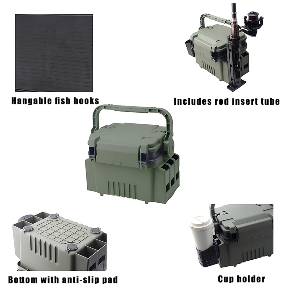 Rod Holder Cup Holder Only for Fishing Tool Box Multi-layer Portable ...
