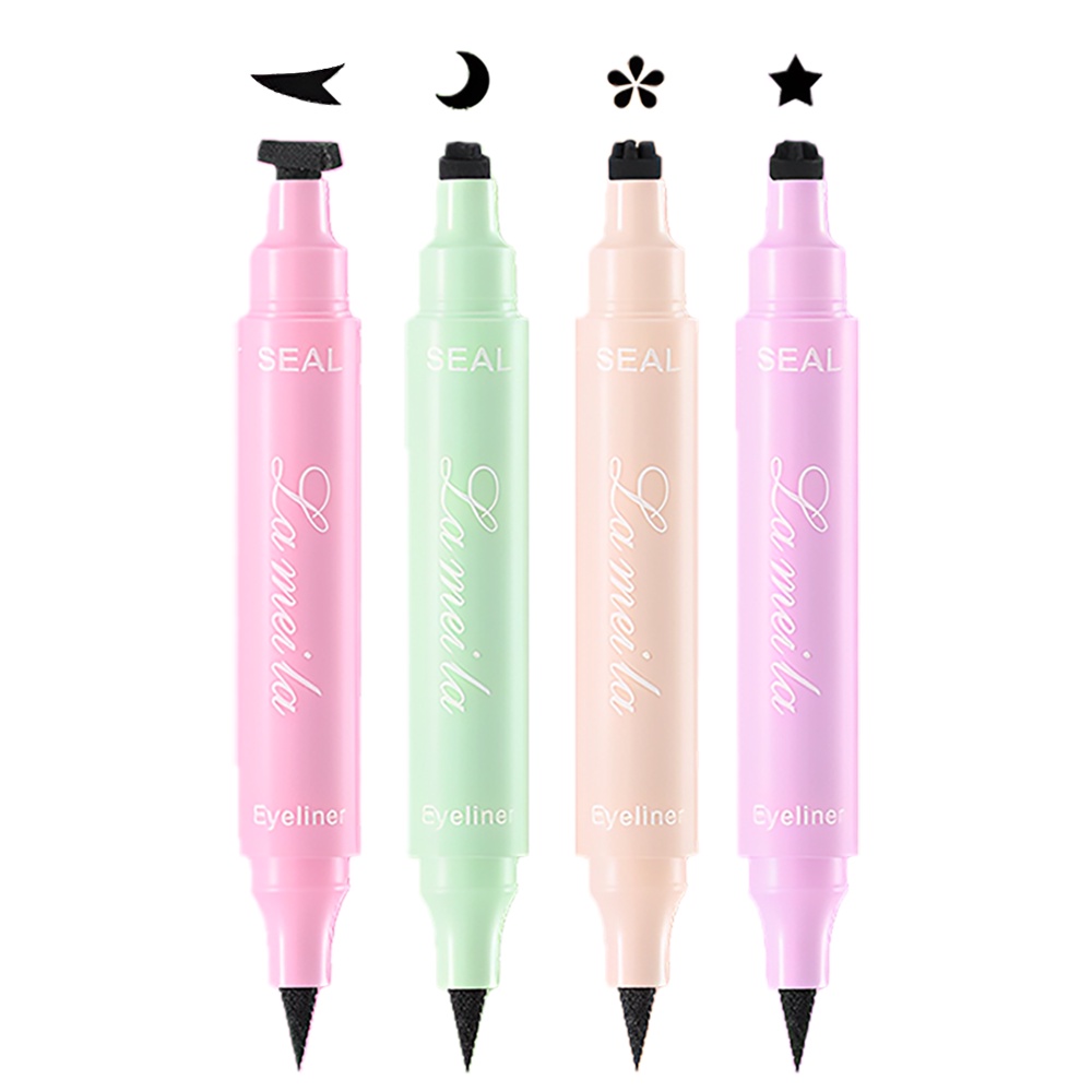 Dual Ended Eyeliner Stamp,Waterproof Liquid Eyeliner with Heart/Flower ...