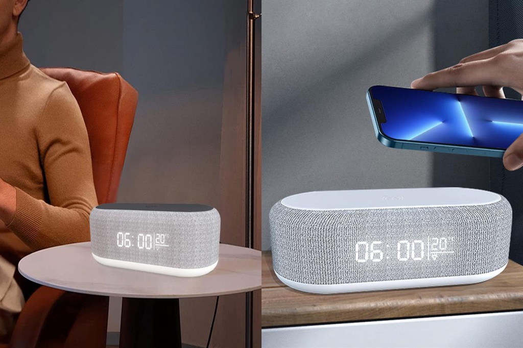 Moon Night Light Alarm Clock Gradual Wake-up Alarm Clock Wireless ...