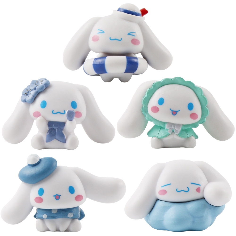 5Pcs/Set Cartoon Anime Cinnamoroll Figure Toy Model Hand Made Toys DIY ...