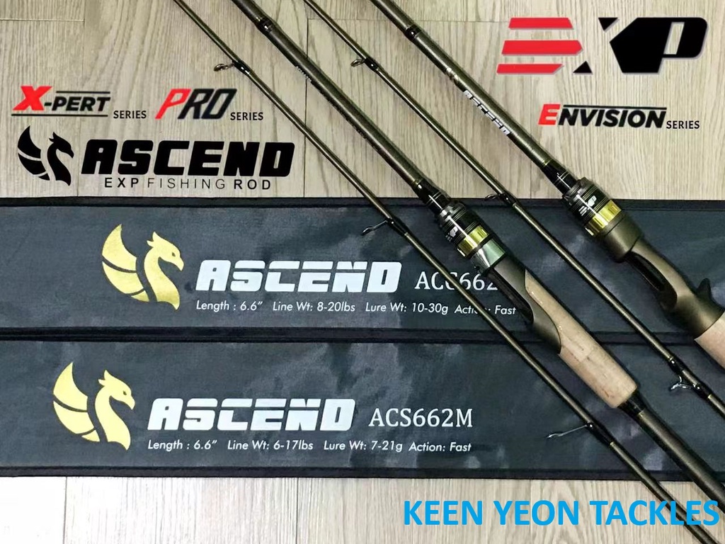 EXP ASCEND FISHING ROD (SPINNING/ BAITCASTING ) | Shopee Malaysia