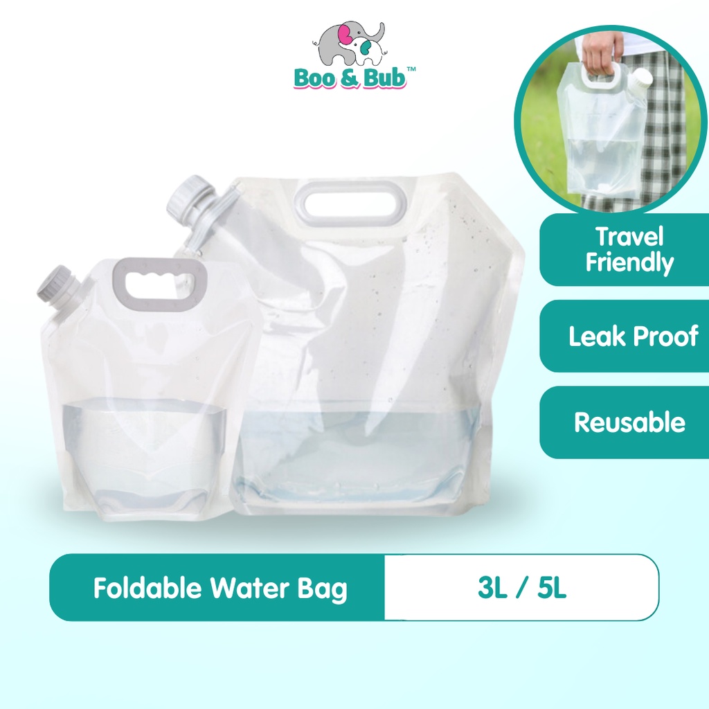 3L / 5L Foldable Water Bag | Folding Portable Sports Storage Container ...