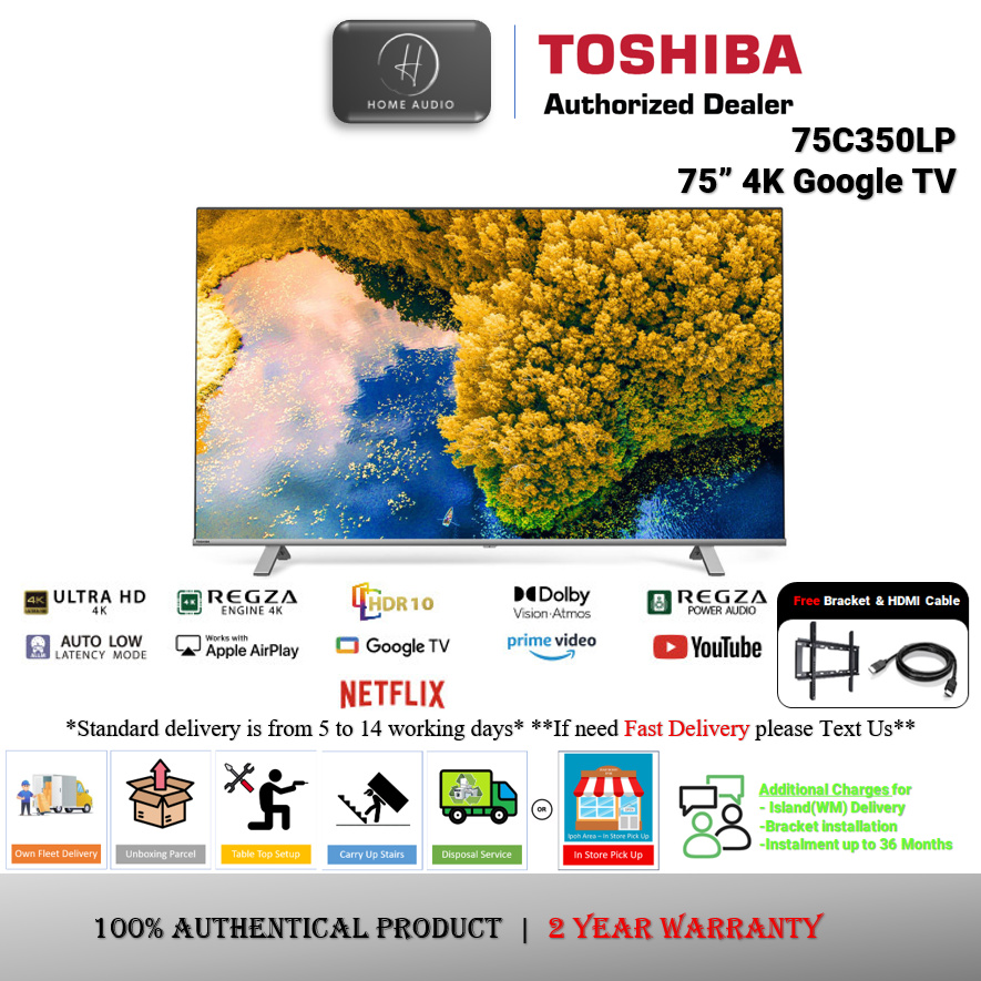 Toshiba TV 4K UHD Google TV 75 Inch 4K LED TV C350 Series- 75C350LP ...