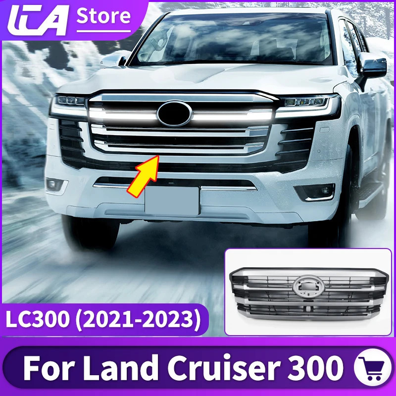 For 2021 2022 2023 Toyota Land Cruiser 300 LED Front grill Modification ...