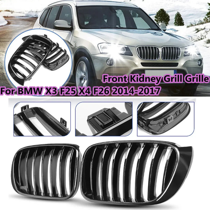 Glossy/Matte Car Front Sport Kidney Grill Grille For BMW X3 F25 X4 F26 ...