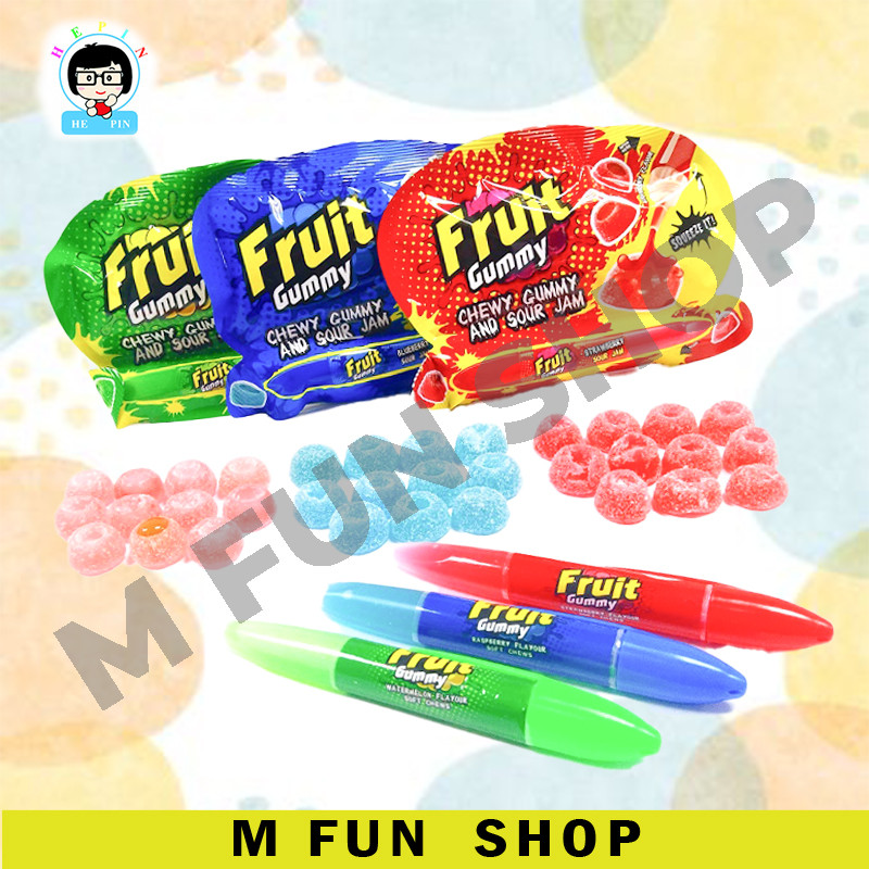 *TikTok Viral* 1Pc Fruit Gummy Juicy Drop Chewy Gummy And Sour Jam Beri ...
