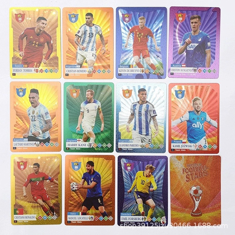 54PCS Football COD Stars Gold Card Premier League LLORIS RONALDO KANTE ...