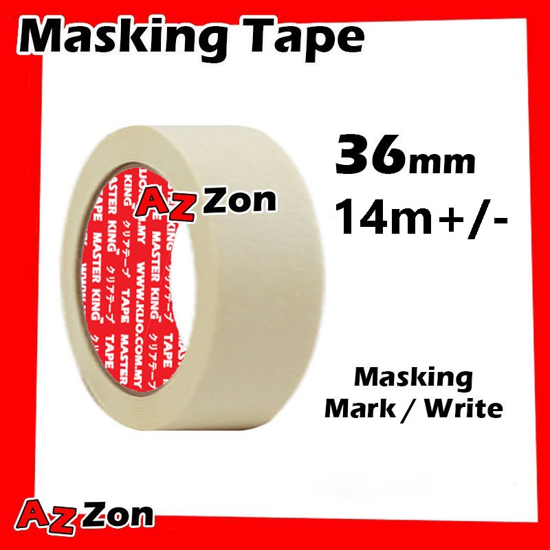 Master King - Masking Tape 36mm x 14m (WHITE/YELLOW) | Shopee Malaysia