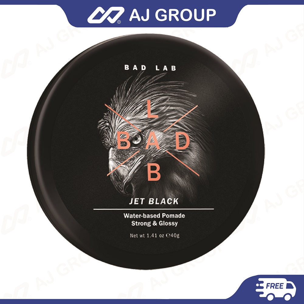 Bad Lab Jet Black Water-Based Pomade Strong & Glossy (40g / 80g ...