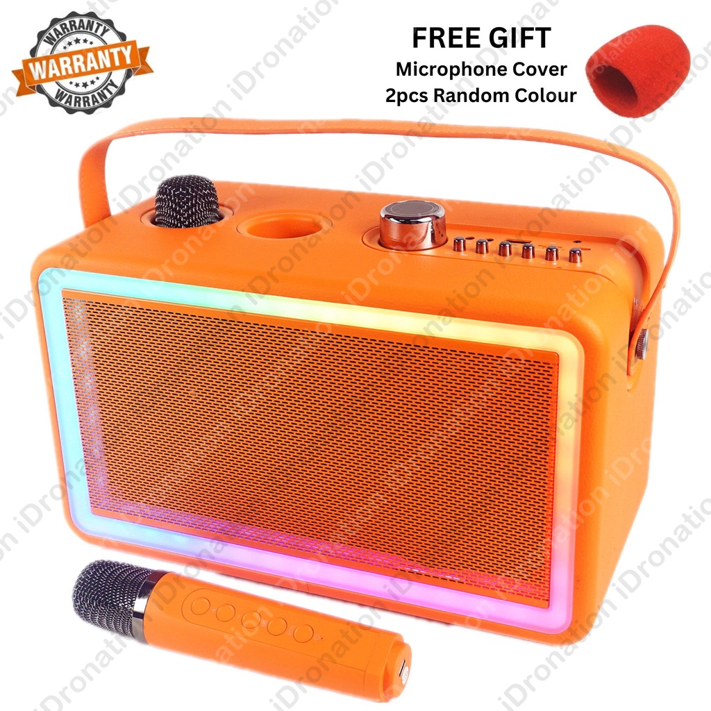 🔥SP500 KTV Karaoke Bluetooth Speaker SP-500 Portable Wireless With LED ...