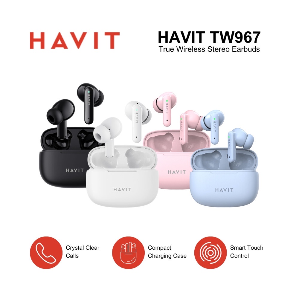 TW967 True Wireless Stereo Earbuds - HAVIT | Shopee Malaysia