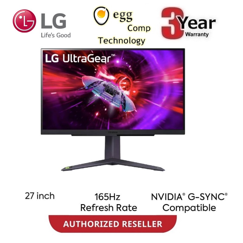 LG 27GR75Q 27" ULTRAGEAR IPS QHD 165HZ 1MS AMD FREESYNC PREMIUM GAMING MONITOR | Shopee Malaysia
