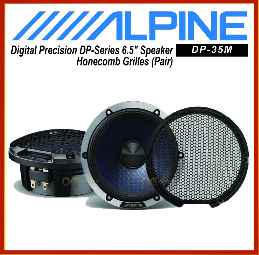 ALPINE DP-65G Digital Precision DP-Series 6.5″ Inch Speaker Honecomb ...
