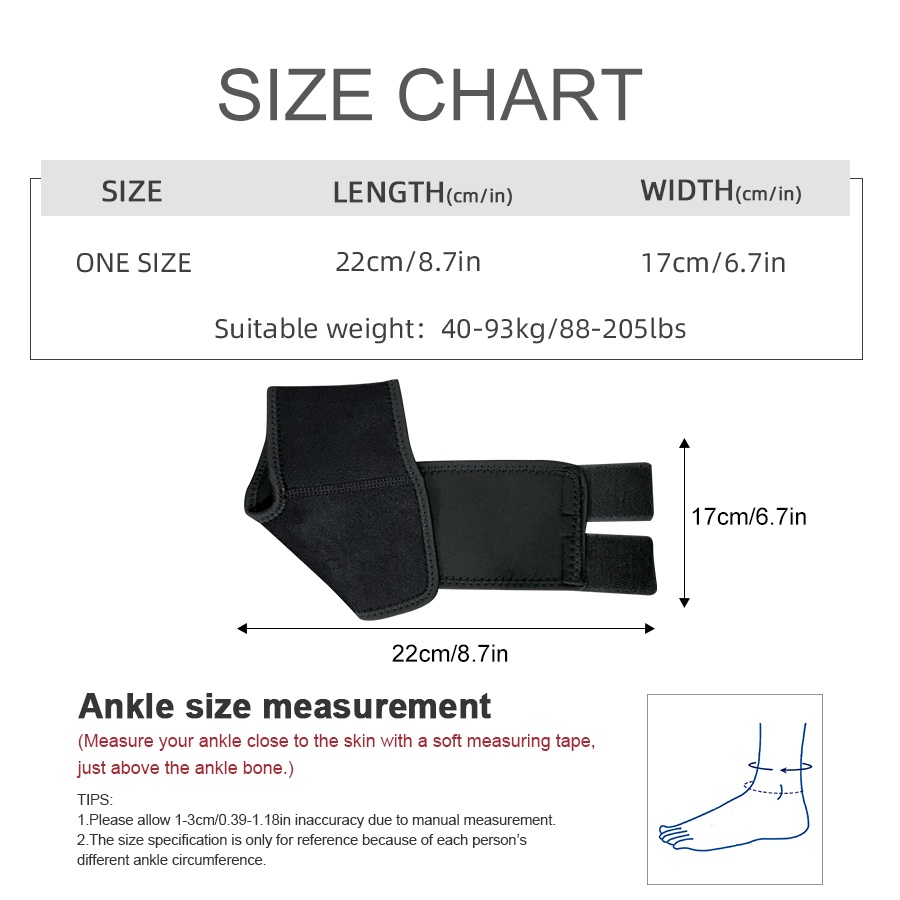 1 Piece One Size Adjustable Unisex Neoprene Climbing Basketball Ankle ...