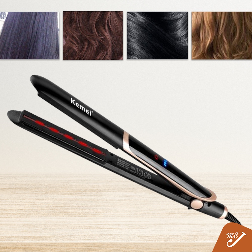 McJoden - HAIR STRAIGHTENER 2 in 1 Iron Hair Styling Iron 2 in 1 Hair ...