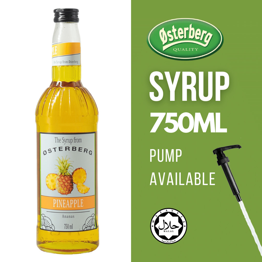 Osterberg Syrup 750ml Halal Coffee Mixer Soda Water Fruity Lychee Lemon Lime Mint Pineapple ...