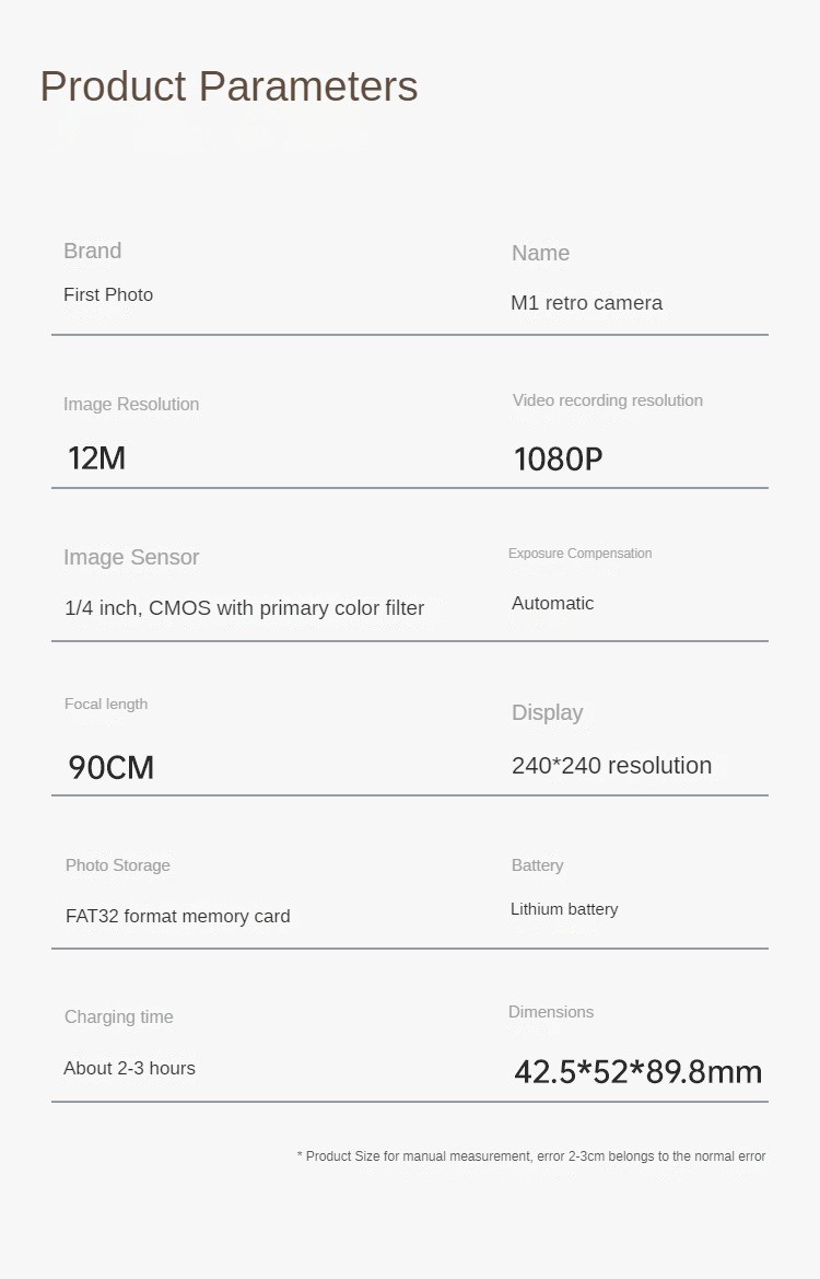 CHUZHAO M1 Retro Twin-Lens Digital Camera – CCD Effect, HD, Vlog, Manual Wind, Gift for Girls ...