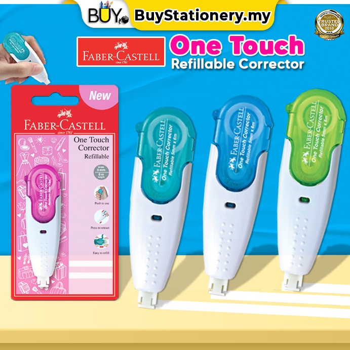 Faber Castell One Touch Corrector Correction Tape Liquid Paper Pen -(1s ...