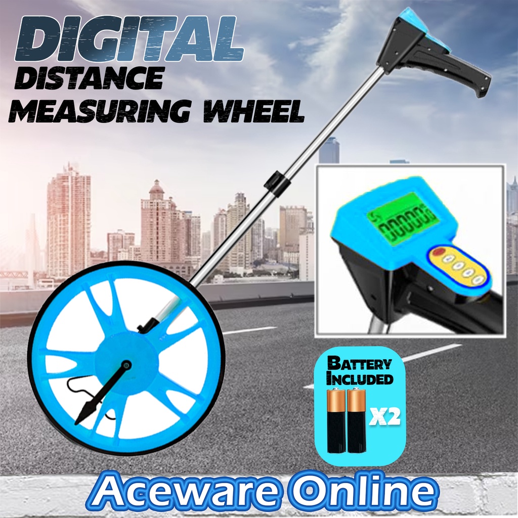 Distance Digital Measuring Wheel Roller Meter Measurement Pengukur ...