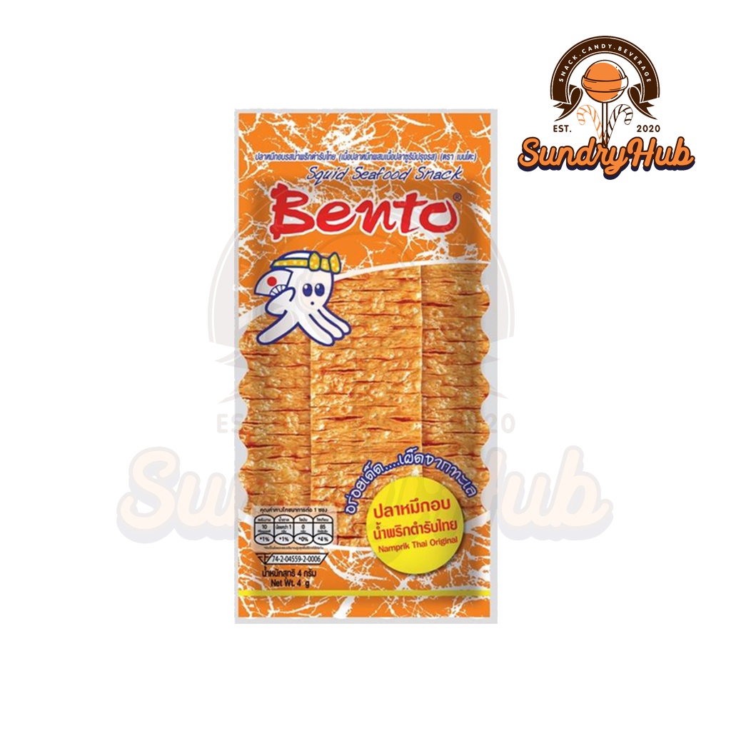 Bento Squid Snack Namprik Thai Original 4g | Shopee Malaysia
