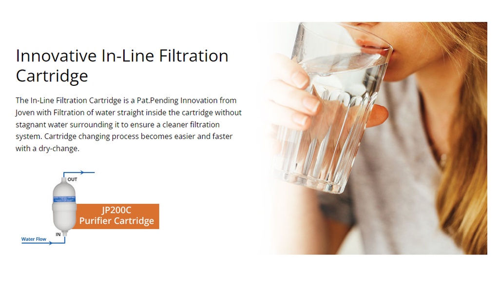 Joven Water Purifier (White/Red) High Efficiency 3-Layer Non-Woven ...