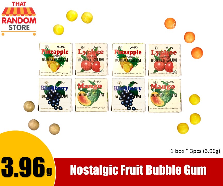 Pusan Assorted Fruit Flavoured Bubble Gum | Shopee Malaysia