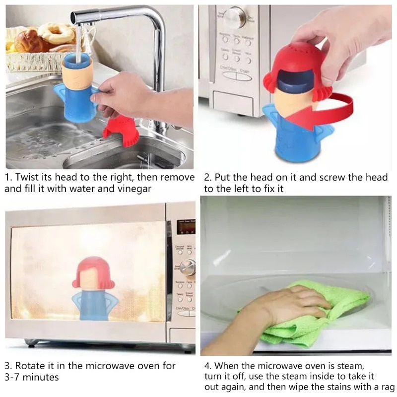 Creative Angry Mom Microwave Cleaner Easily Clean Kitchen Fridge ...