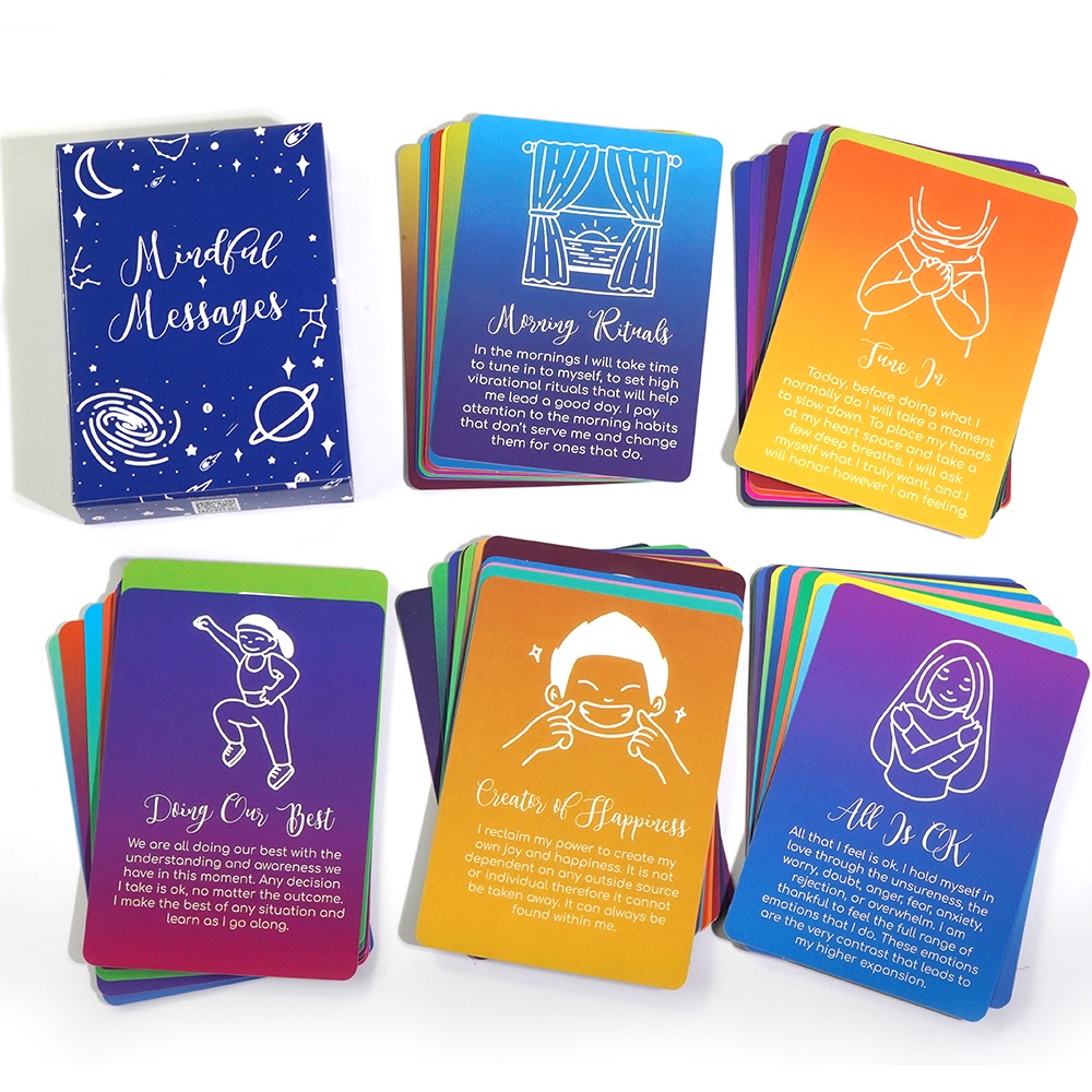 Mindful Messages Positive Affirmations Meditation Self Care Cards Tarot ...