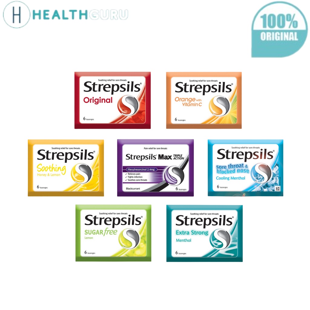 HealthGuru Strepsils Sore Throat Relief Lozenges Antiseptic ...